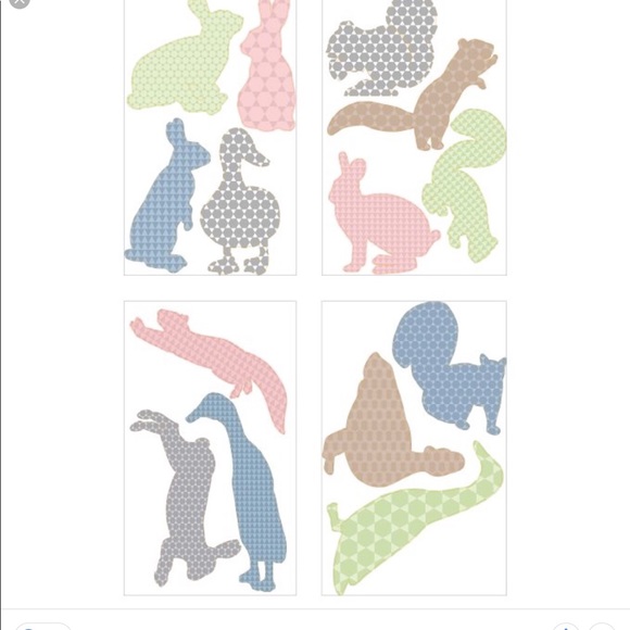 IKEA | Wall Decor | Klatta Scampering Animal Stickers Pastel Colors ...